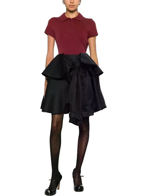 Viktor & Rolf Bow Drape Mini Skirt - Black