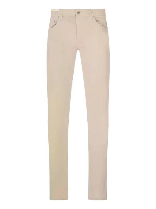 PT TORINO Chino Pants With Logo Patch - Neutrals