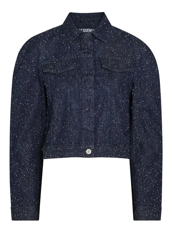 Jacquemus La Veste De Nimes Ovalo Denim Jacket - Navy