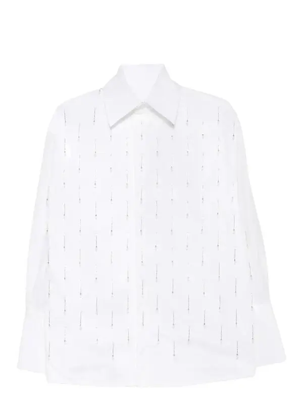 ARMARIUM Malik Crystal Embellished Long-sleeve Shirt - White