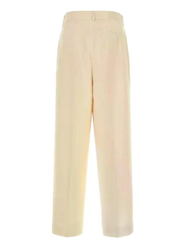 BODE Cream Belted Wide-leg Trousers - Neutrals