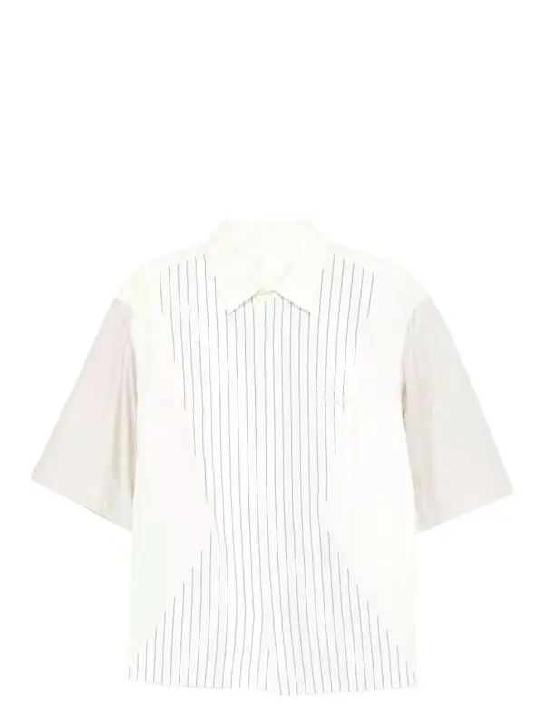 CROQUIS Flap Pocket Striped Shirt - Neutrals