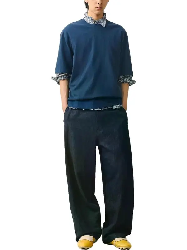 CROQUIS Slogan Short-sleeve T-shirt - Blue