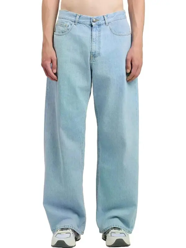 Palm Angels Five-pocket Wide-leg Jeans - Blue