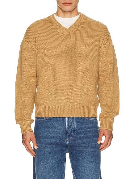 Bottega Veneta Cashmere V-neck Sweater - Camel