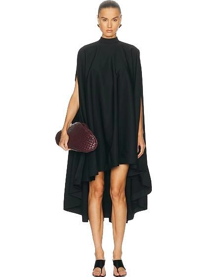 Bottega Veneta Kaftan Dress In Black - Double Black