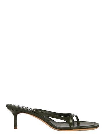 Acne Studios Beverly Kitten Heel Sandals - Thyme Green
