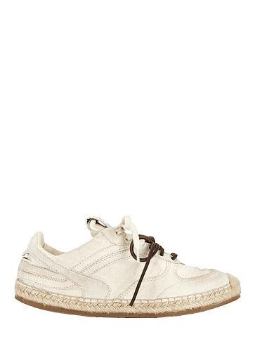 Miu Miu Espadrille Lace-up Sneakers - Ecru