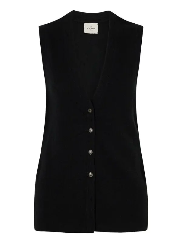 Le Kasha Soyo Organic Cashmere Fitted Cardigan - Black
