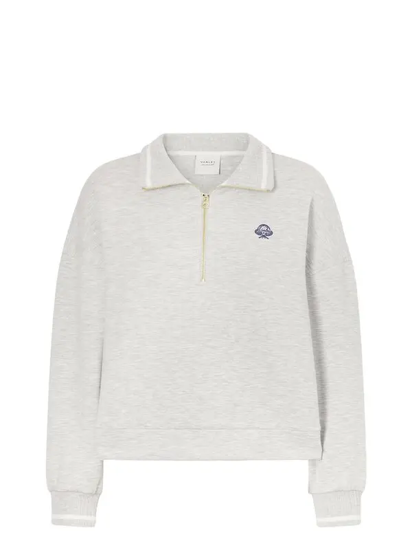 Varley Bertie Stretch-jersey Half-zip Sweatshirt - Gray