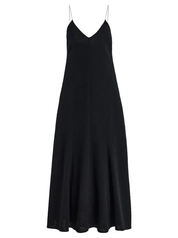Khaite Iben Cotton-blend Maxi Dress - Black