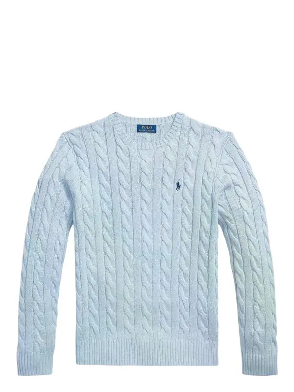 Polo Ralph Lauren Signature Pony Cable Knit Sweater - Blue