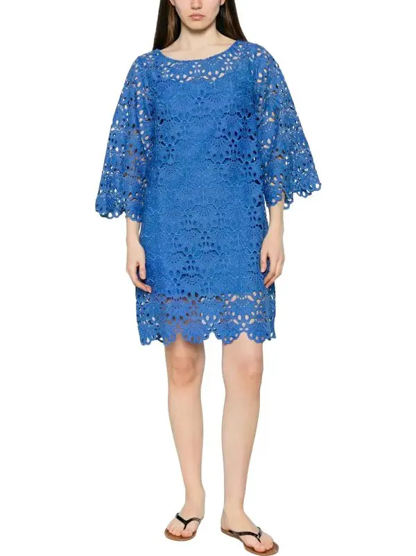 TWINSET Guipure-lace Scalloped Dress - Blue