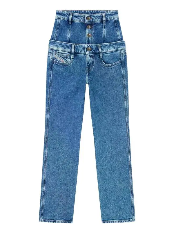 DIESEL® D-fynora Double-layer Jeans - Blue