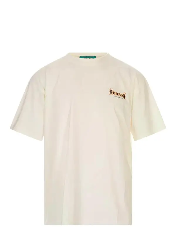 BARROW Skull-print Jersey T-shirt - Neutrals