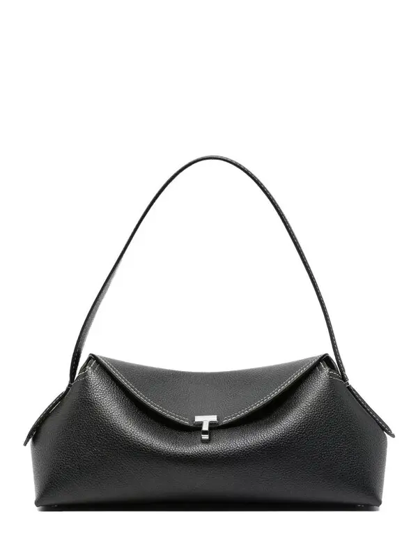 TOTEME Grained Leather Shoulder Bag - Black