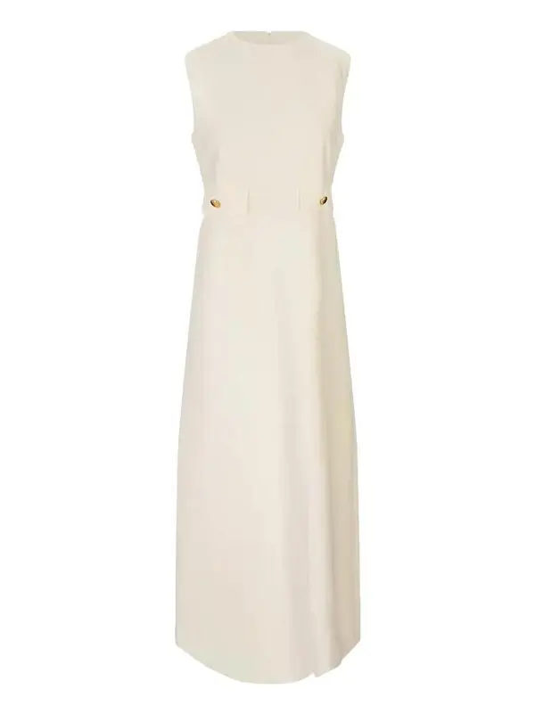 P.a.r.o.s.h Button-detail Sleeveless Dress - Neutrals