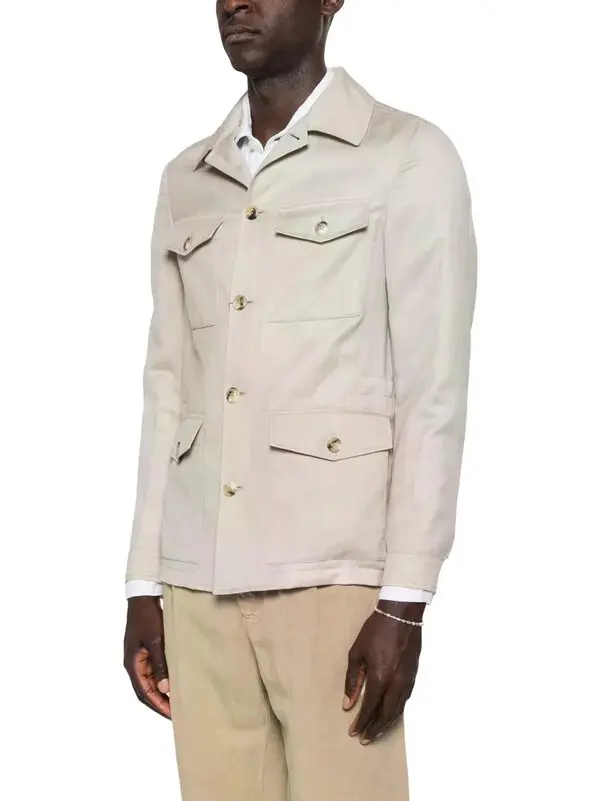 Canali Four-pocket Button-up Jacket - Neutrals