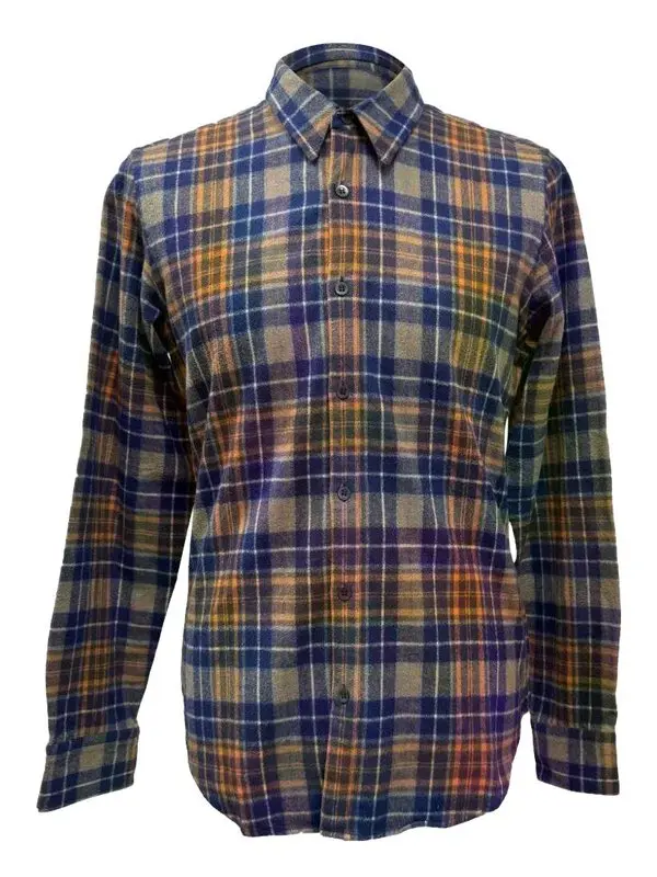 Dries Van Noten Plaid Button-down Shirt - Blue