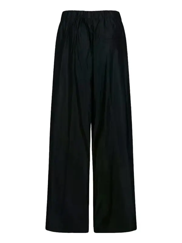 DOUUOD Elasticated-waistband Wide-leg Trousers - Grey