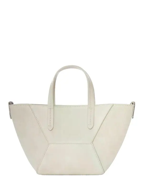 Brunello Cucinelli Geometric Suede Tote Bag - Neutrals