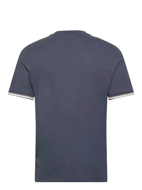 BOSS Stripe-detail T-shirt - Blue