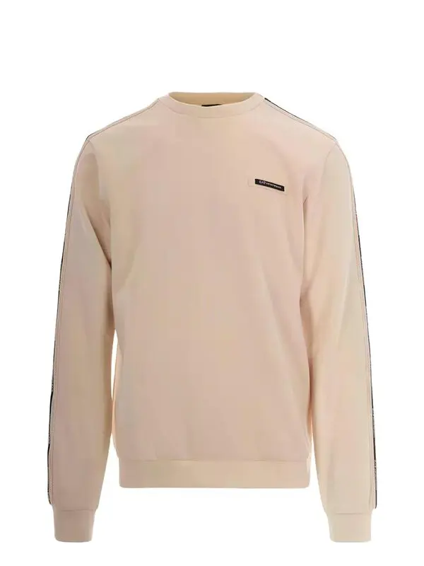 EA7 Logo Patch Sleeve Tape Sweater - Neutrals