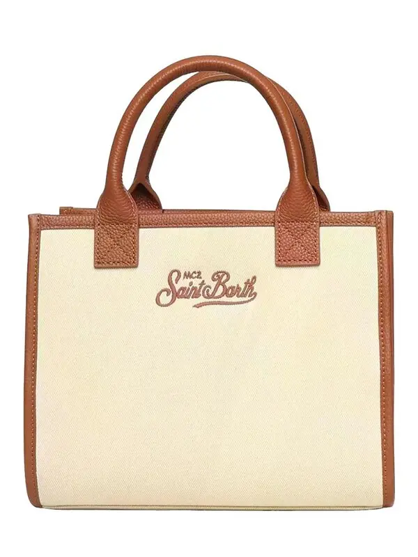 MC2 SAINT BARTH Logo-embroidered Tote Bag - Neutrals