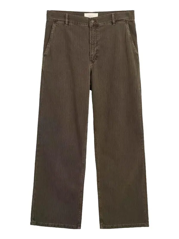 JEANERICA Chevron Pattern Trousers - Brown