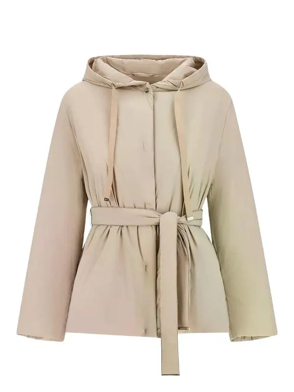Herno Belted Hooded Parka - Neutrals