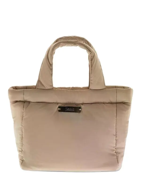 Herno Padded Logo-plaque Tote Bag - Neutrals