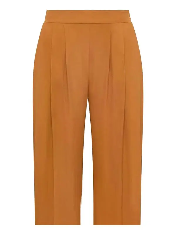 Malìparmi Pleated Crêpe Trousers - Orange