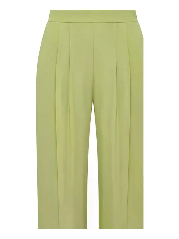 Malìparmi Pleated Crêpe Trousers - Green