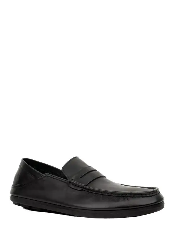 SERGIO MORETTI FIRENZE Leather Loafers - Black