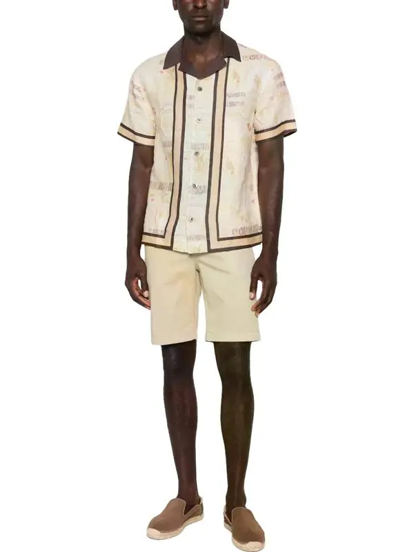 Jacob Cohen Shorts With Logo Patch - Neutrals