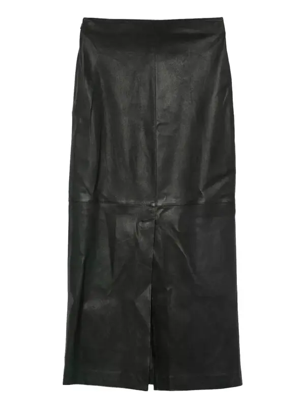 ALYSI Leather Skirt - Black