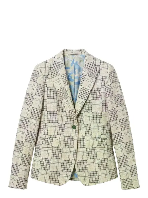 ABSEITS Graphic Check Blazer - Neutrals