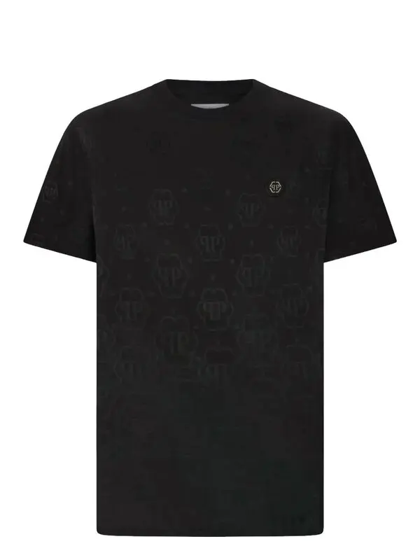 Philipp Plein Monogram-patterned T-shirt - Black