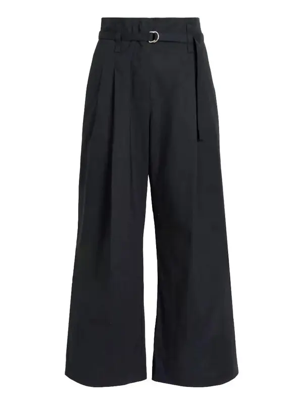 Proenza Schouler White Label Belted Pleated Trousers - Black