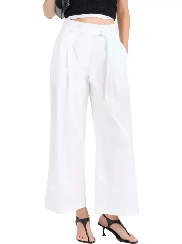 Proenza Schouler White Label Belted Poplin Trousers - White