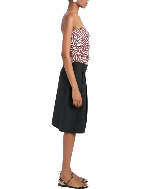 Proenza Schouler White Label Zebra Print Strapless Top - Red
