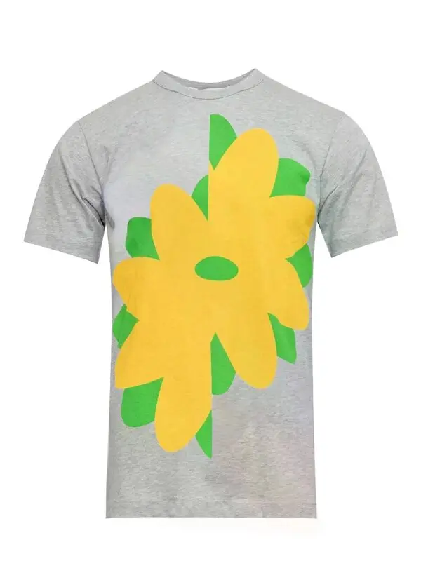 Comme Des Garçons Floral-print T-shirt - Grey