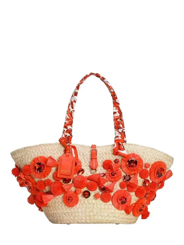 Dolce & Gabbana Coffa Capri Bag With Embroidery - Neutrals
