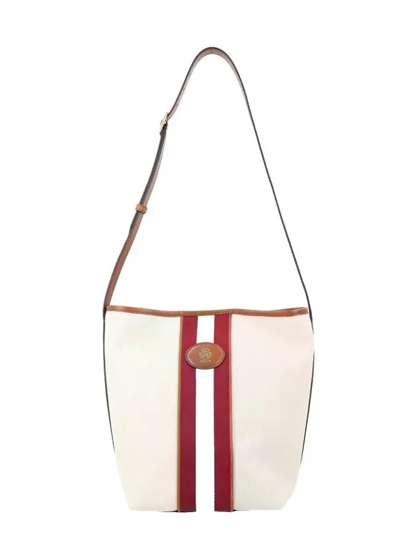 Bally Logo Patch Shoulder Bag - Neutrals