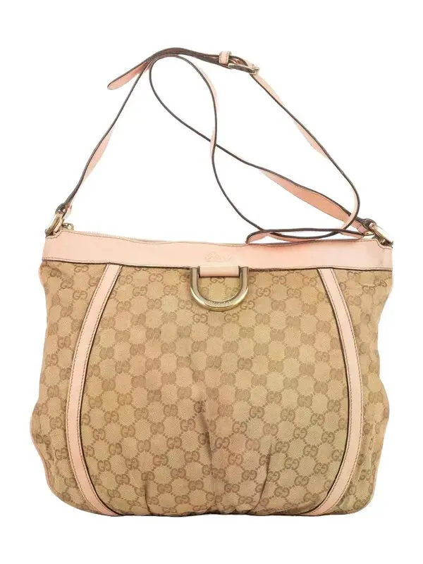 Gucci Abbey Gg Monogram Shoulder Bag - Neutrals