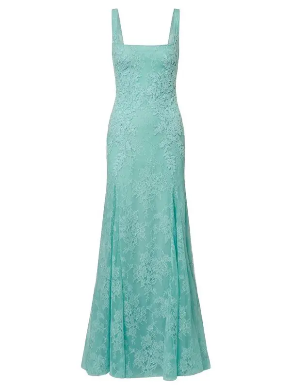Costarellos Lace Gown - Blue
