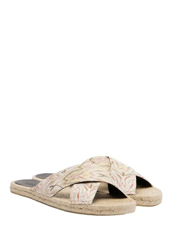 Missoni Harlow Zigzag Lame Espadrille Sandals - Multicoloured