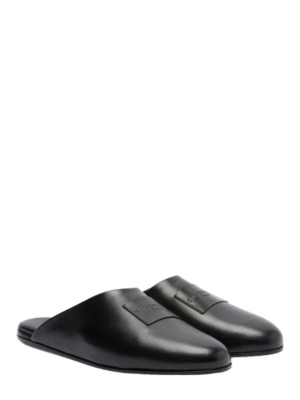Givenchy Leather Mules - Black