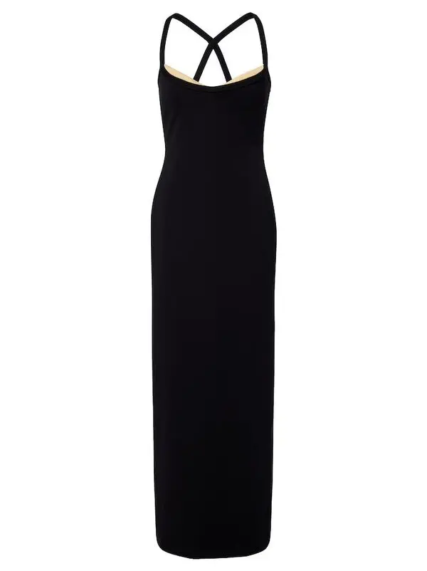 Versace Jersey Bustier Gown - Black