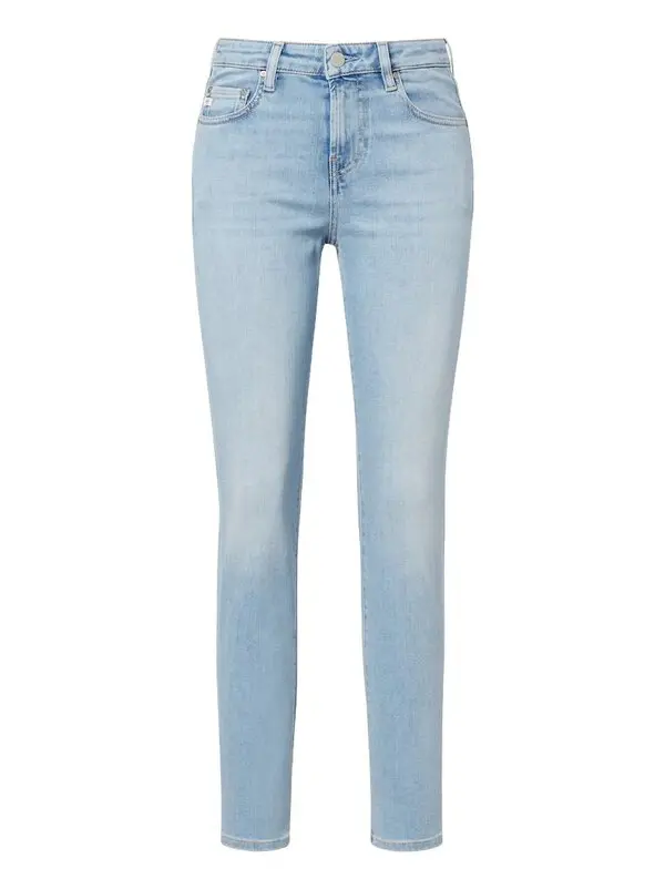 Ag Girlfriend Skinny Jeans In Light Wash - Blue
